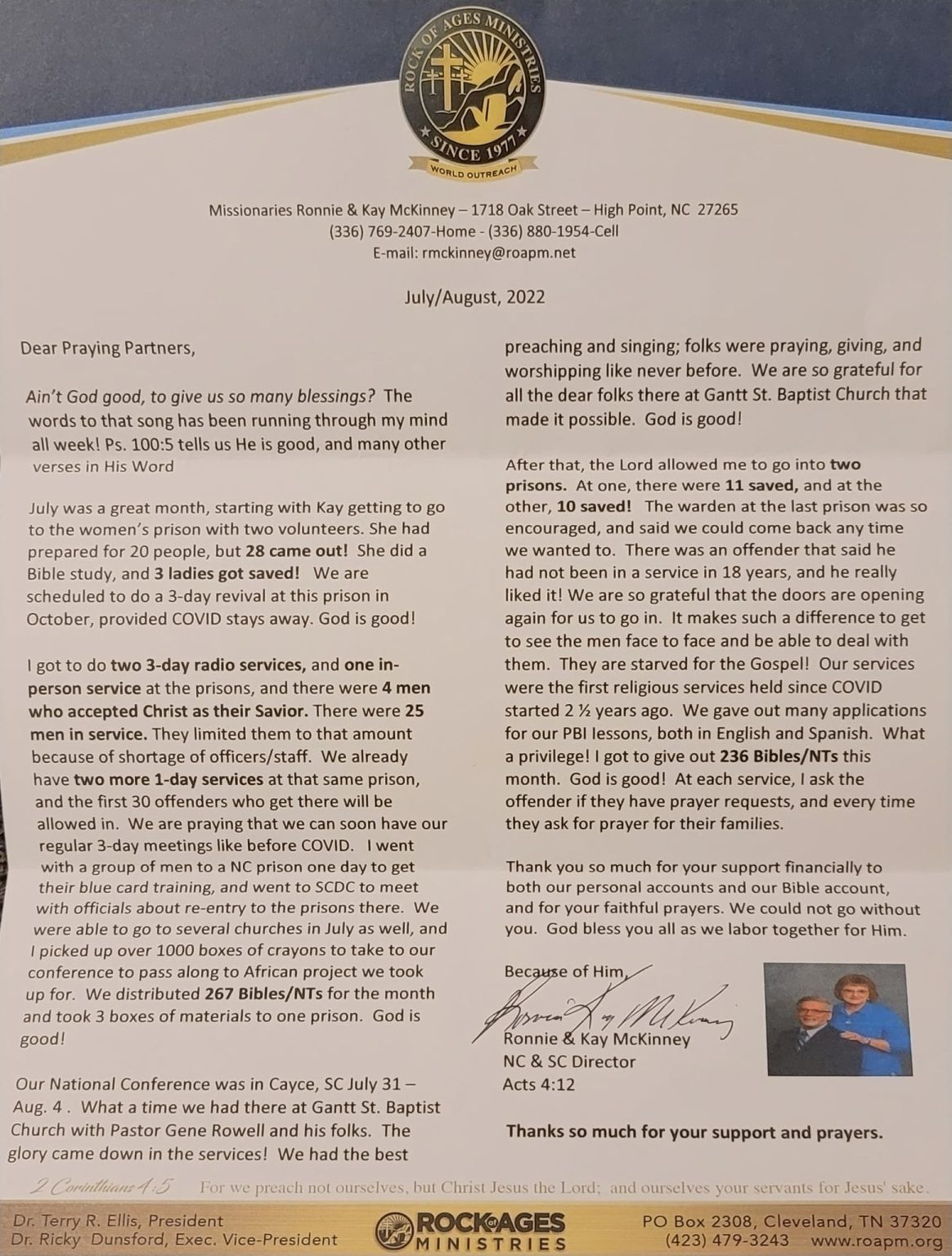 Missionary Support – Harvest Baptist Church